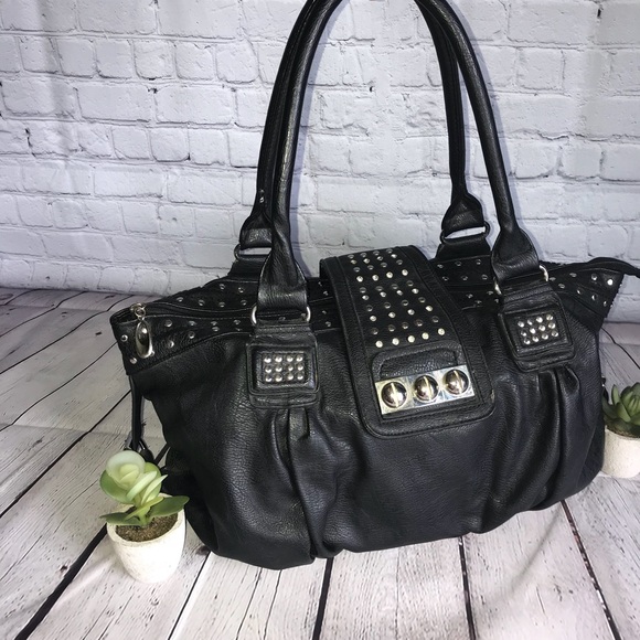 MG Collection | Bags | Womens Black Handbag Large With Rhinestones ...